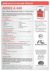 Kısa Bilgi Föyleri – ARDEX Türkiye