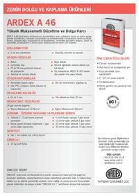 Kısa Bilgi Föyleri – ARDEX Türkiye