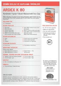 Kısa Bilgi Föyleri – ARDEX Türkiye